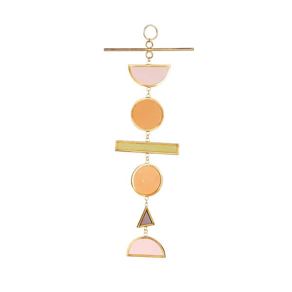 Evergreen Enterprises 13 in. Stained Glass Geometric Hanging Wind Chime ...