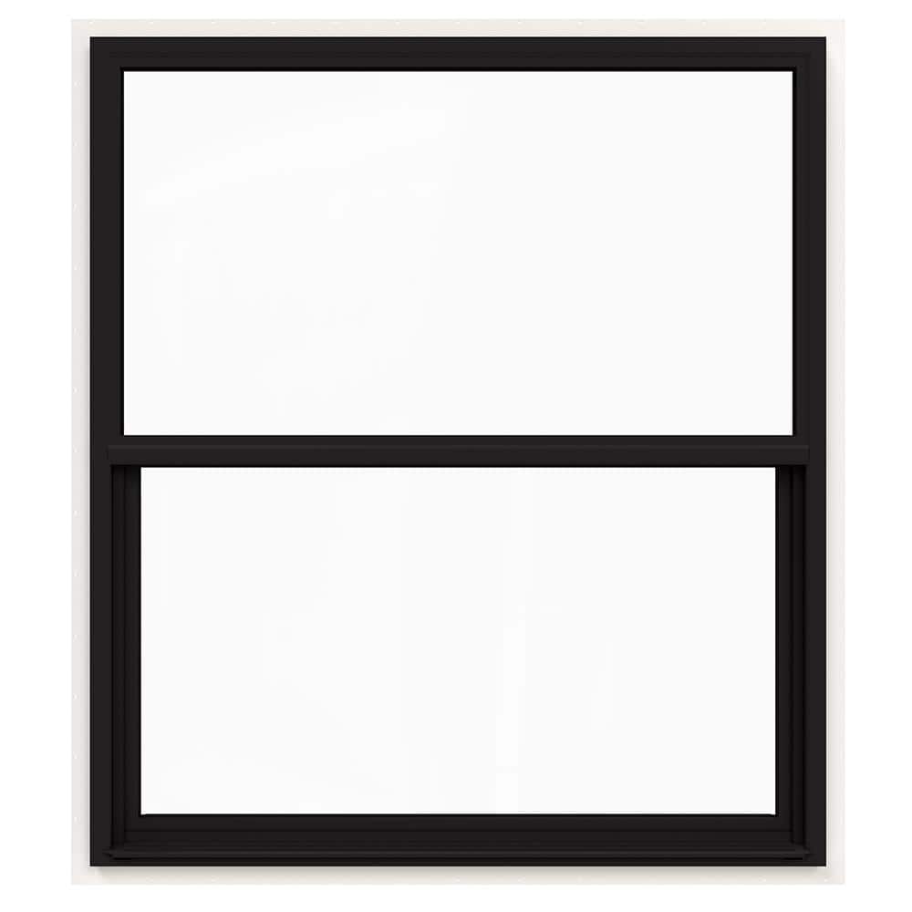 JELD-WEN 48 in. x 60 in. V-4500 Series Black Exterior/White Interior ...
