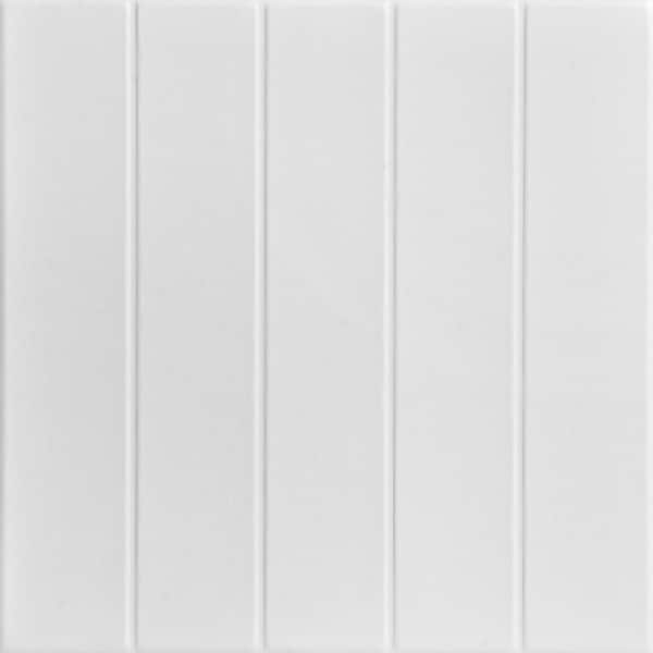 A La Maison Ceilings Bead Board White Heron 1.6 ft. x 1.6 ft ...
