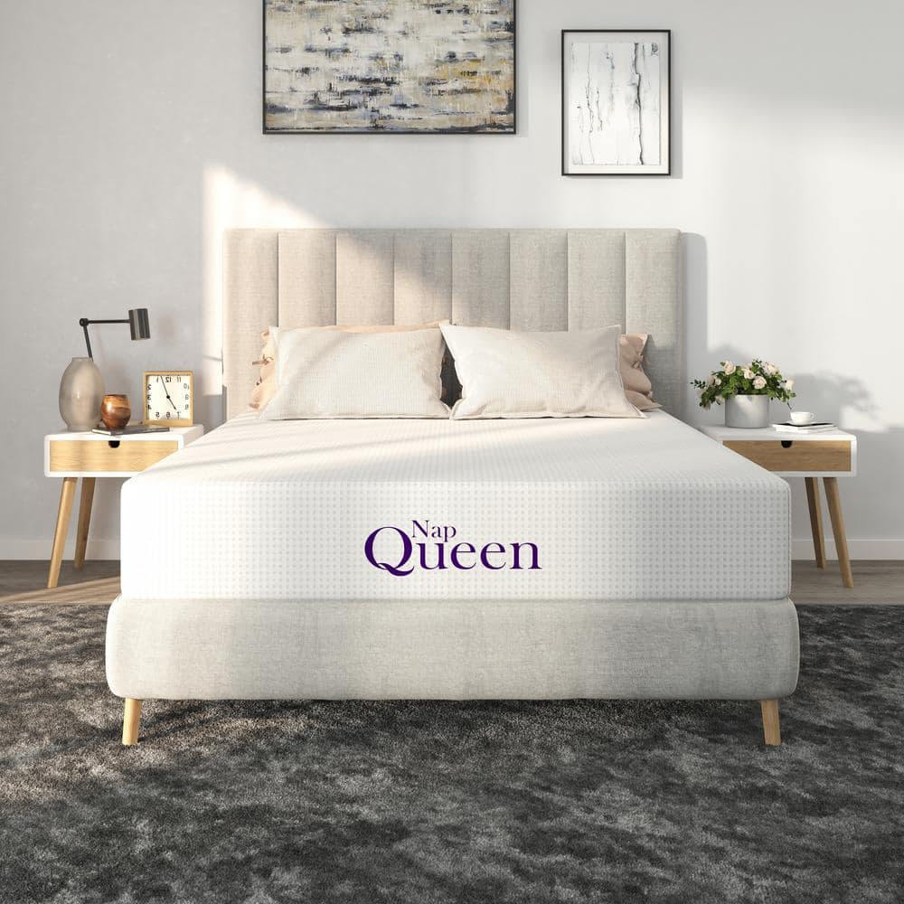 NapQueen Charlotte Queen Medium Bamboo Charcoal Memory Foam 12 in ...