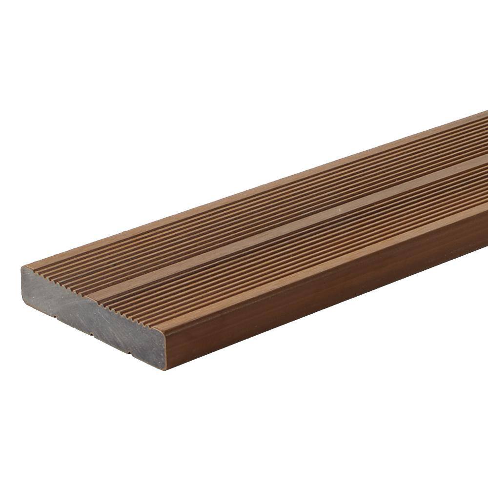 1 in. x 6 in. x 20 ft. Sylvanix Skyline Decking-Teak Square Edge Fully ...