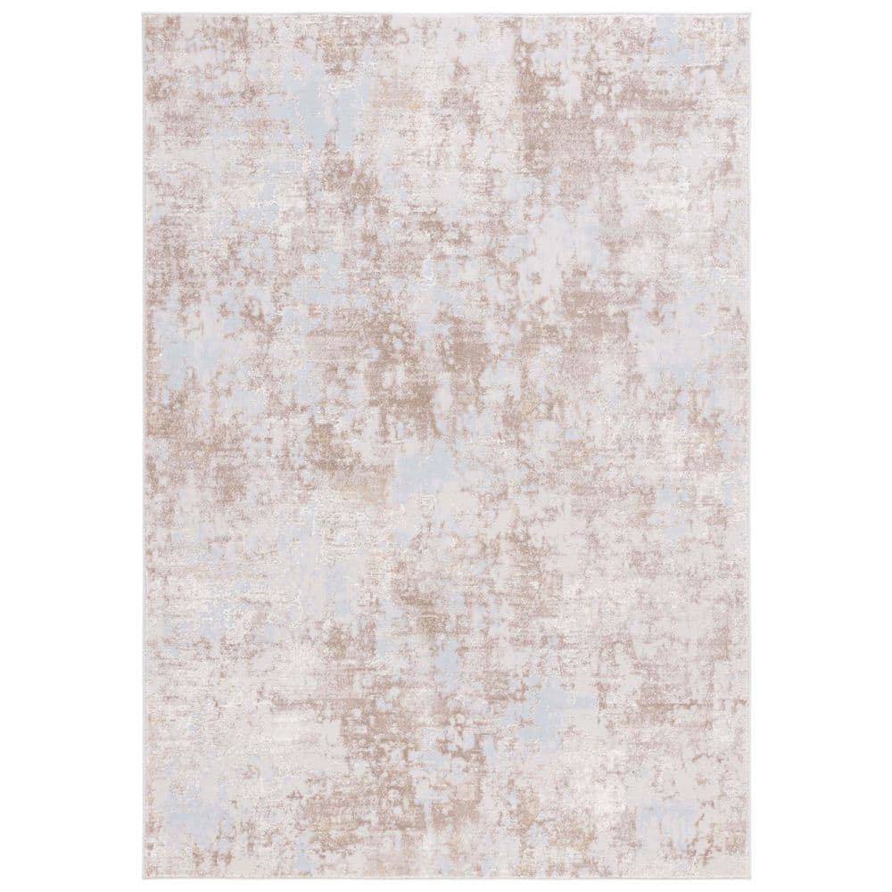 SAFAVIEH Continental 8 ft. x 10 ft. Light Beige/Beige Marle High-Low ...