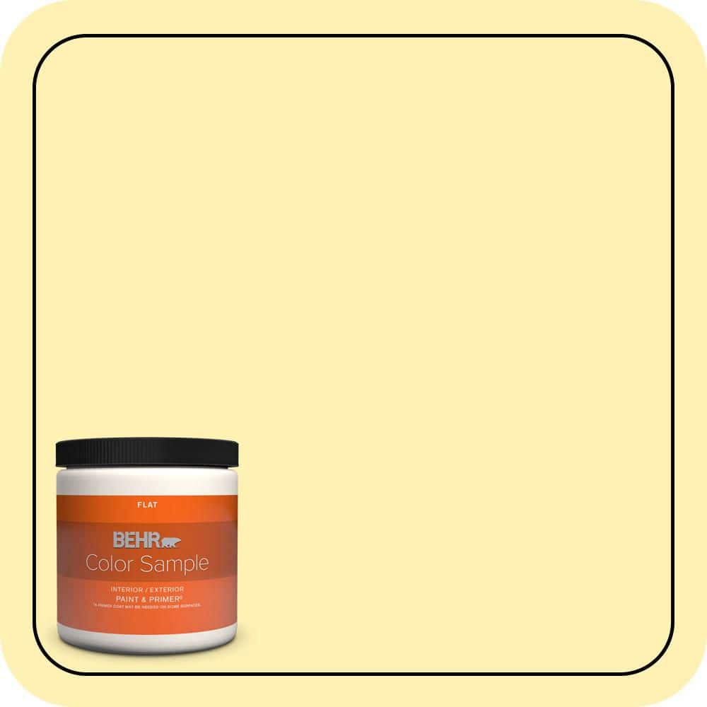 BEHR PREMIUM PLUS 8 oz. #P310-3 Firefly Flat Interior/Exterior Paint ...