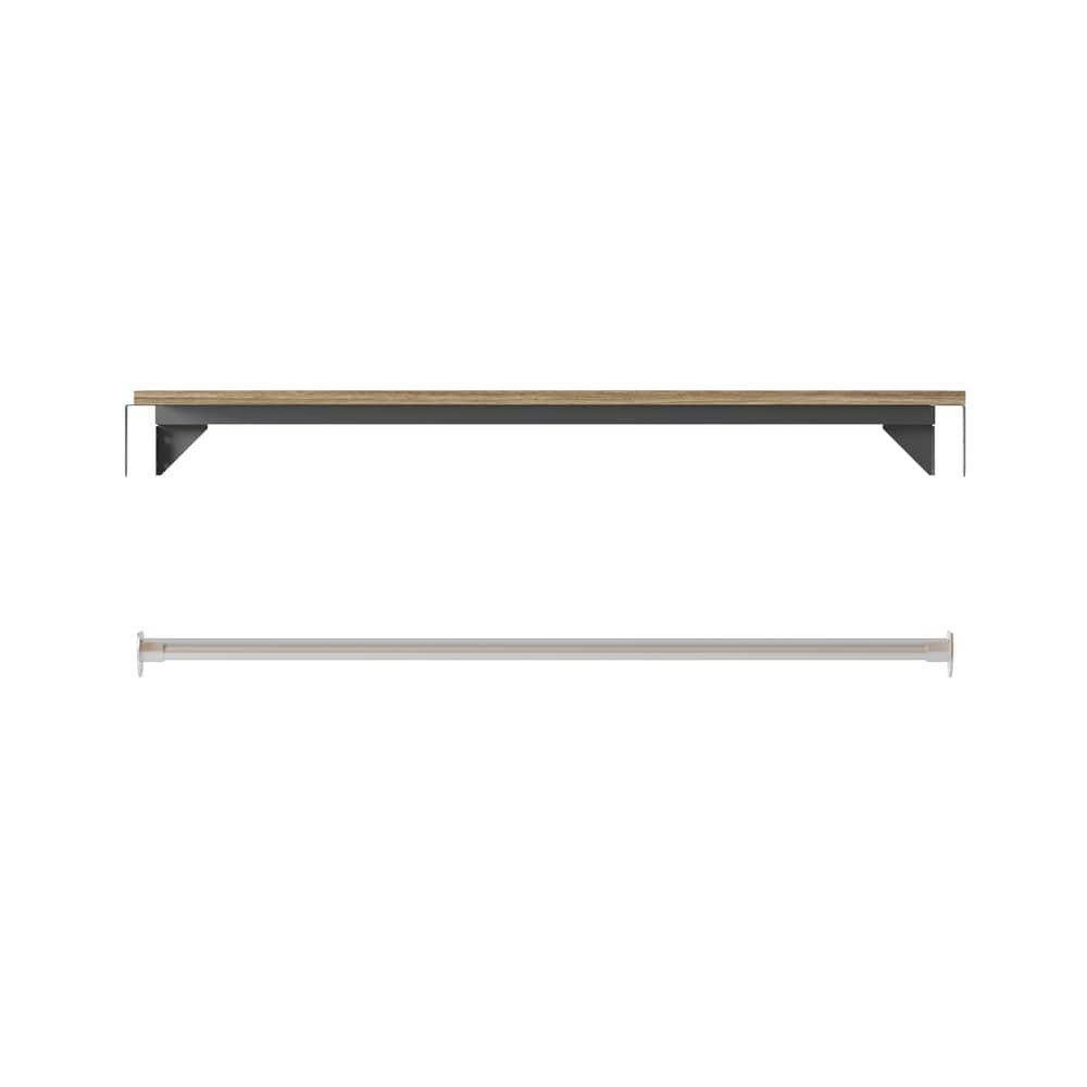 SCOTT LIVING Bryant closet- 36 in. W shelf/pole combo Wood Closet ...