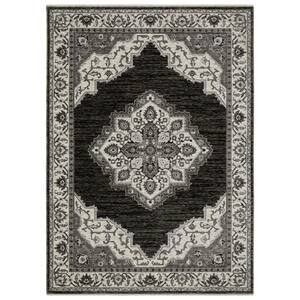 AVERLEY HOME Channing Gray/Beige 5 ft. x 8 ft. Center Oriental ...