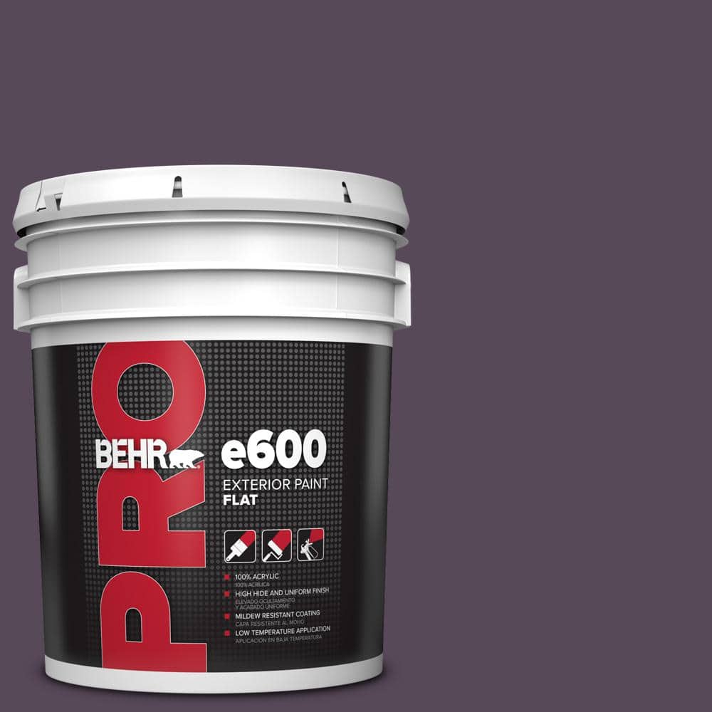 BEHR PRO 5 gal. #M100-7 Deep Merlot Flat Exterior Paint PR61305 - The ...