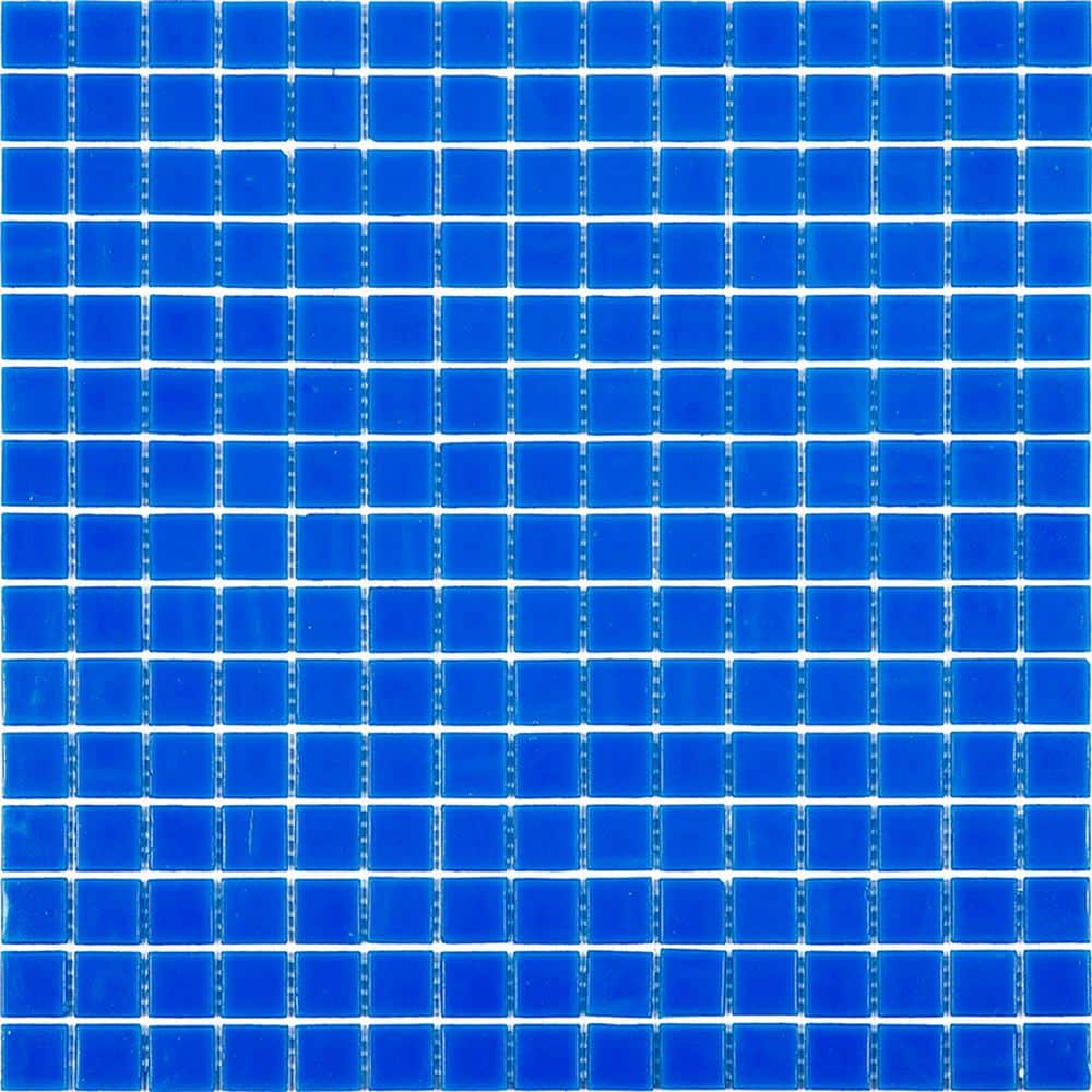 Apollo Tile Dune Glossy Denim Blue 12 in. x 12 in. Glass Mosaic Wall ...