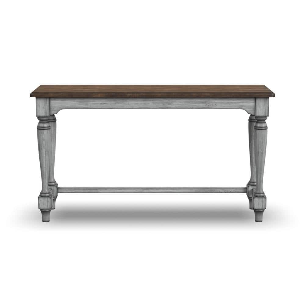 HOMESTYLES Elkins 58 in. Gray Rectangular Wood Console Table W1447-041 ...