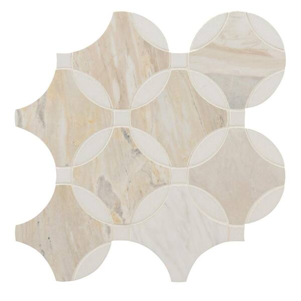 MSI Take Home Tile Sample-Athena Gold Lola 4 in. x 4 in. Polished Mesh ...