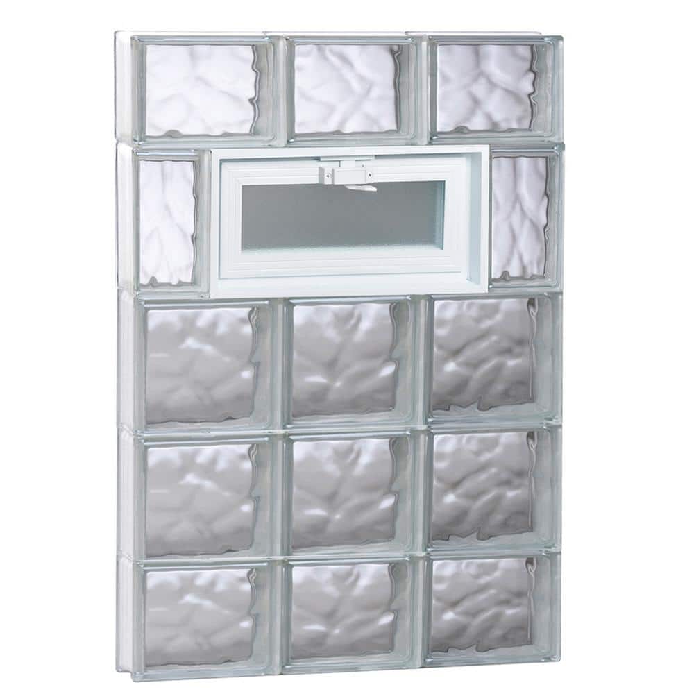 Clearly Secure 23.25 in. x 34.75 in. x 3.125 in. Frameless Wave Pattern ...