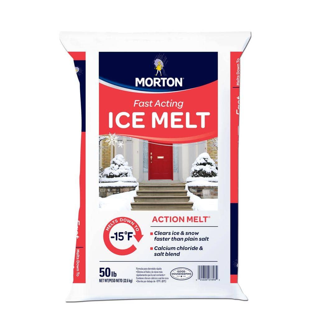 Morton Salt 50 lb. Ice Melt Blend Bag 7881 - The Home Depot