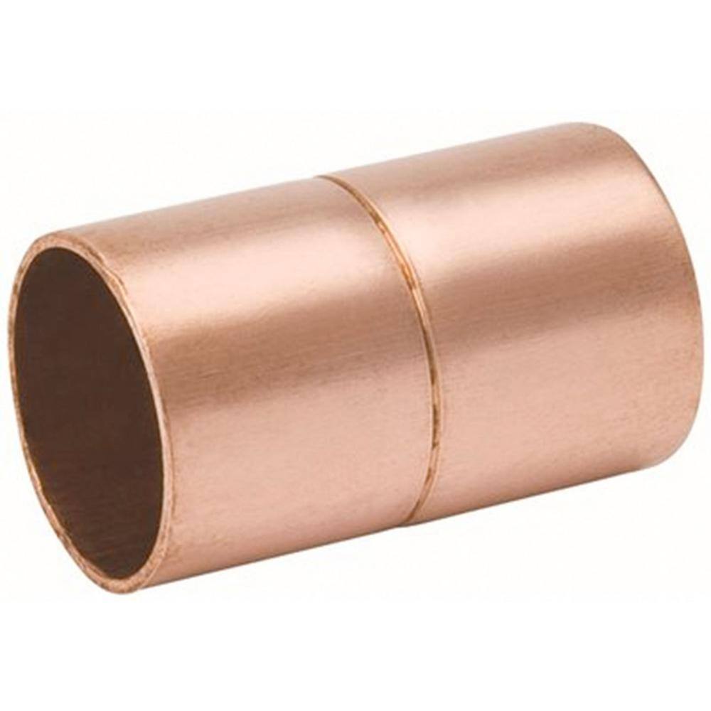 Everbilt 3/4 in. Copper Pressure Cup x Cup Coupling with Stop Fitting ...