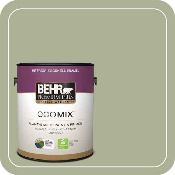 BEHR PREMIUM PLUS 1 gal. #PPU10-06 Spring Walk Eggshell Enamel EcoMix ...