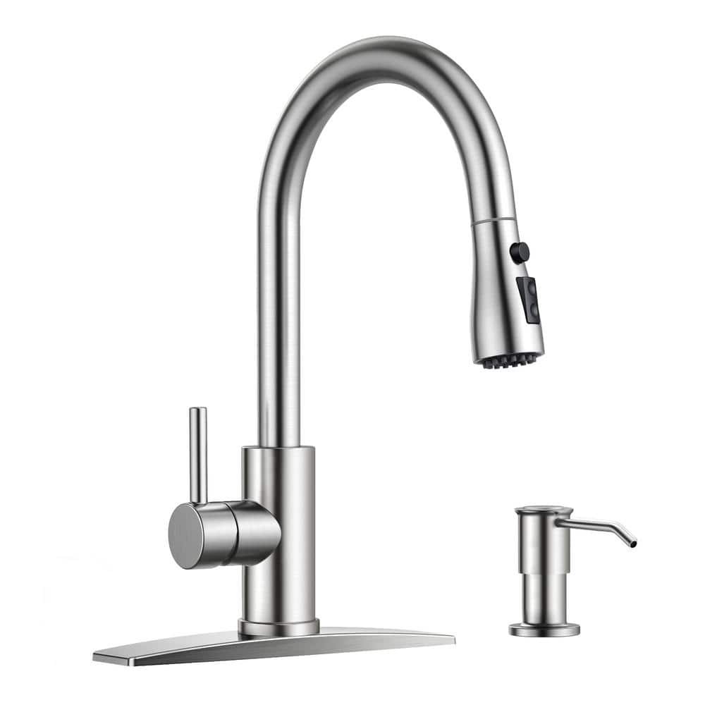 Forious pro Single-Handle Pull Down Sprayer Kitchen Faucet with High ...