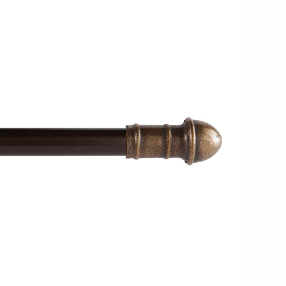 Kenney Dresden 28 in. - 48 in. Adjustable Single Cafe Curtain Rod 7/16 ...