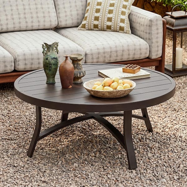 ULAX FURNITURE Chamber Round Aluminum Outdoor Coffee Table HD-970437A ...