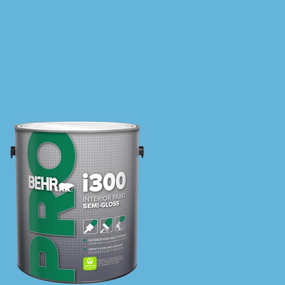 BEHR PRO 1 gal. #540B-5 Riviera Blue Semi-Gloss Interior Paint PR37001 ...