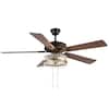 River of Goods Daphne 52 in. LED Indoor Oil Rubbed Bronze Ceiling Fan ...