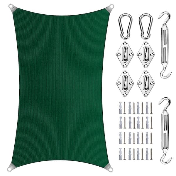 COLOURTREE Super Ring 16 ft. x 22 ft. Sun Shade Sail with Hardware Kit ...