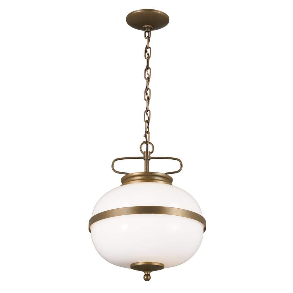 KICHLER Opal 2-Light Character Bronze Vintage Globe Kitchen Pendant ...