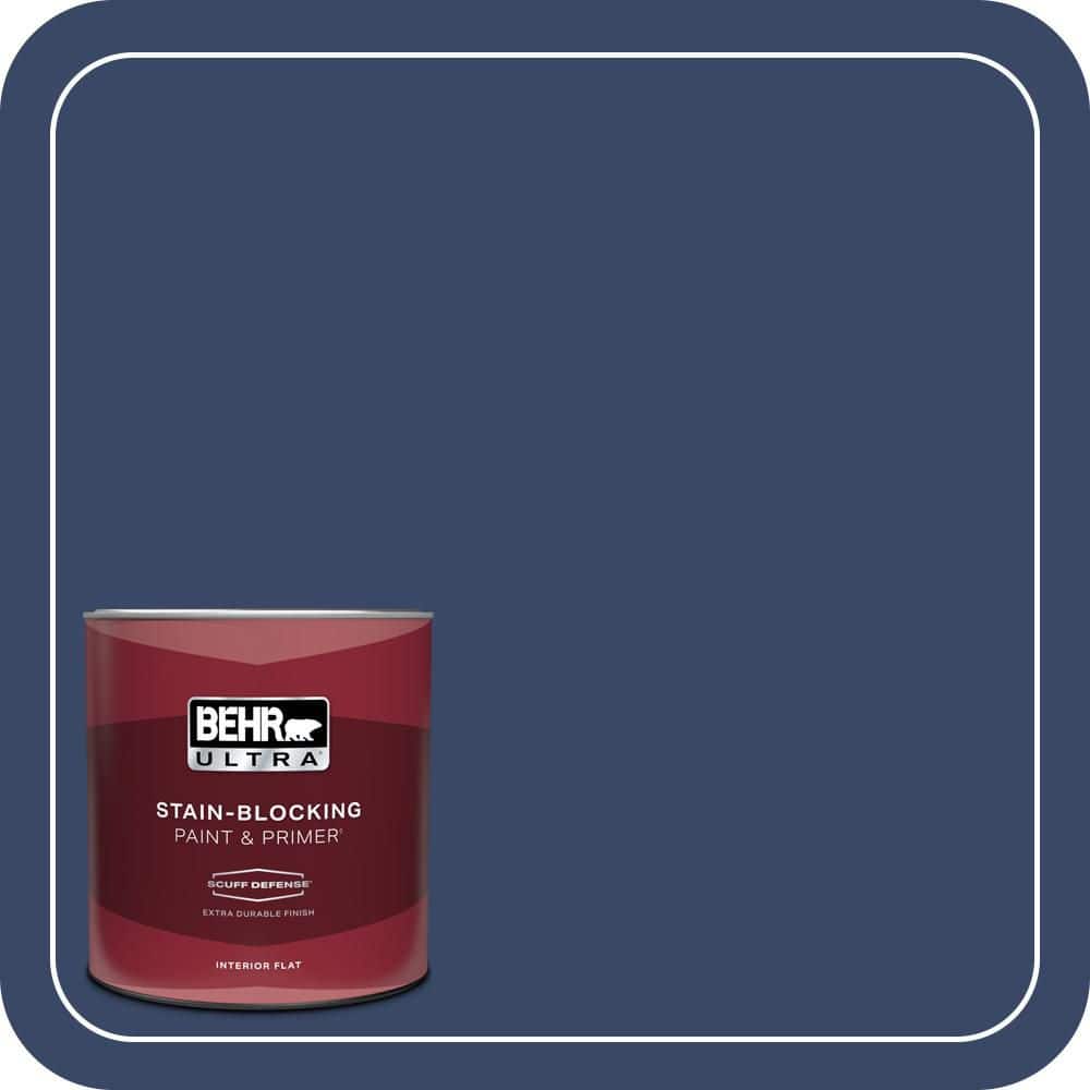 BEHR ULTRA 1 qt. #MQ5-14 Bon Nuit Extra Durable Flat Interior Paint ...