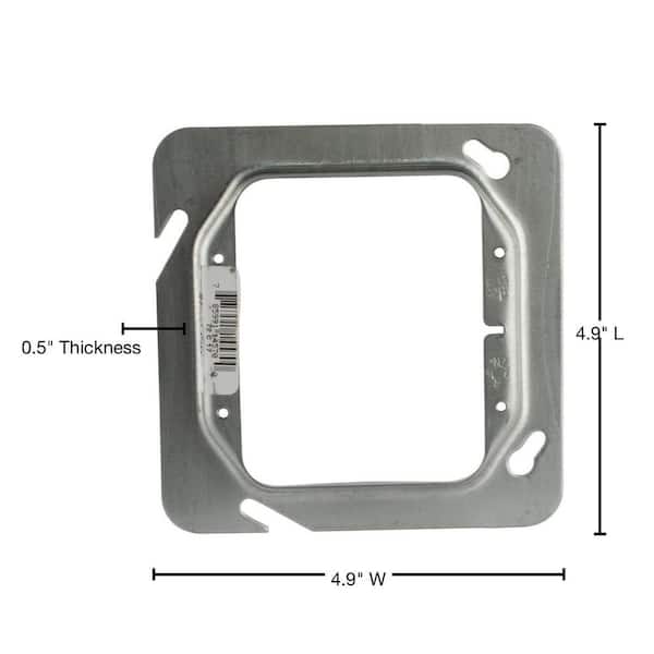 Steel City 1/2 in. Raised 4-11/16 Double Gang Mud Ring (72C17-25RR ...