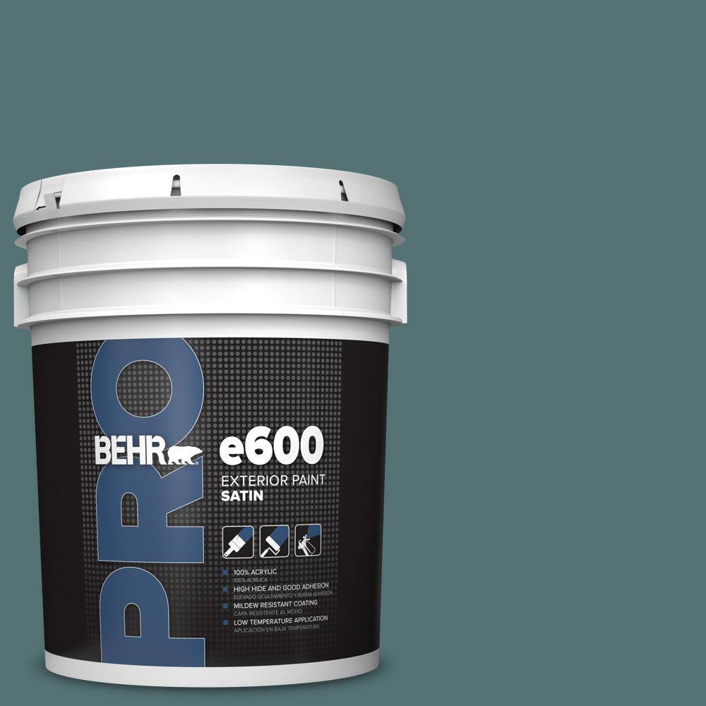 BEHR PRO 5 gal. #PPU13-02 Juniper Berries Satin Exterior Paint PR64305 ...