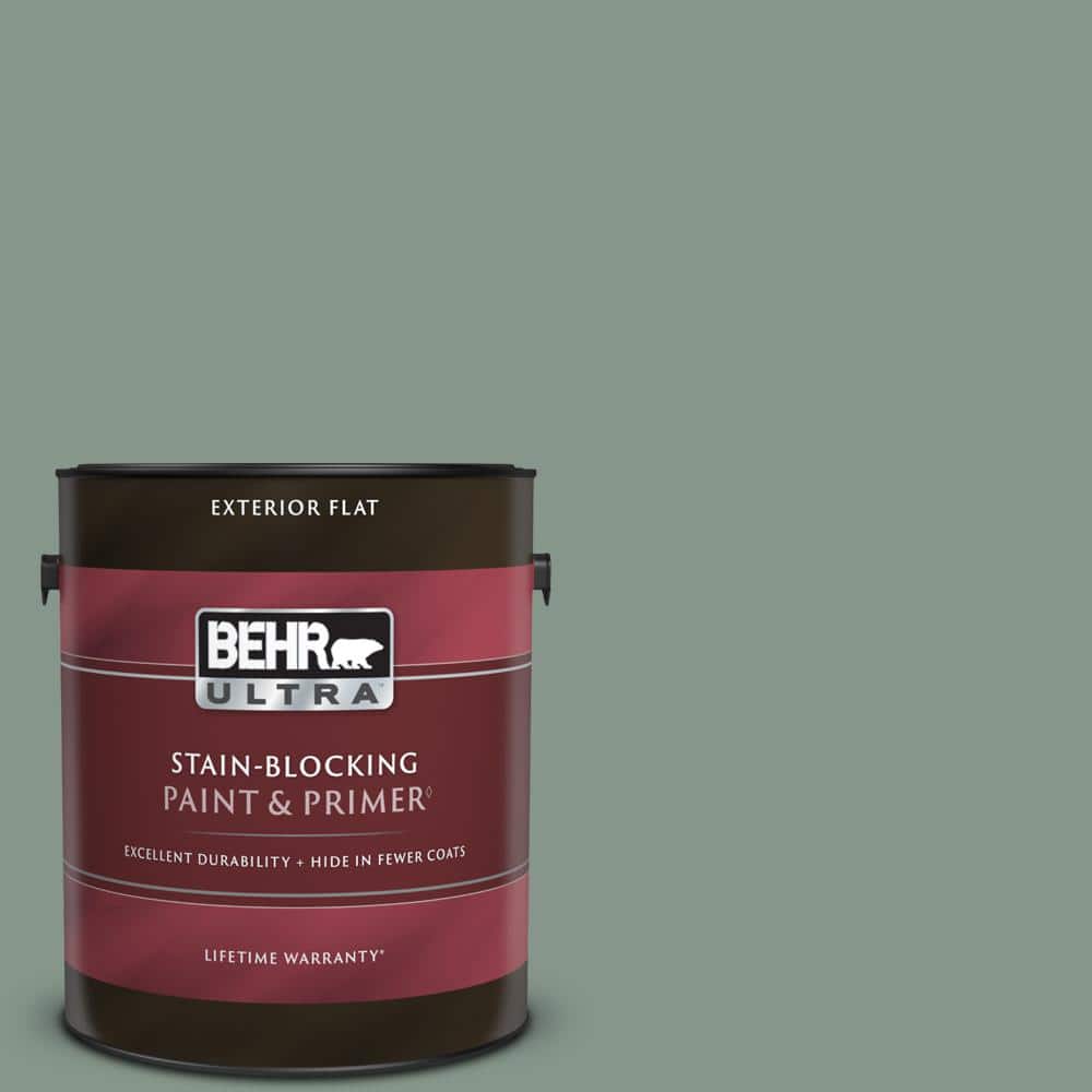 BEHR ULTRA 1 gal. #N420-4 Underground Gardens Flat Exterior Paint ...