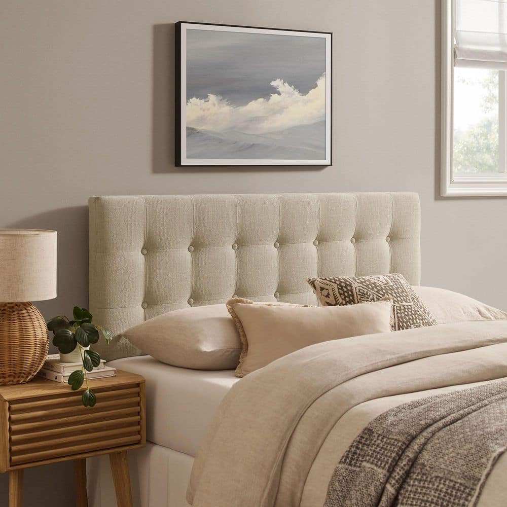 MODWAY Emily King Size Fabric Headboard in Ecru MOD-7287-ECR - The Home ...