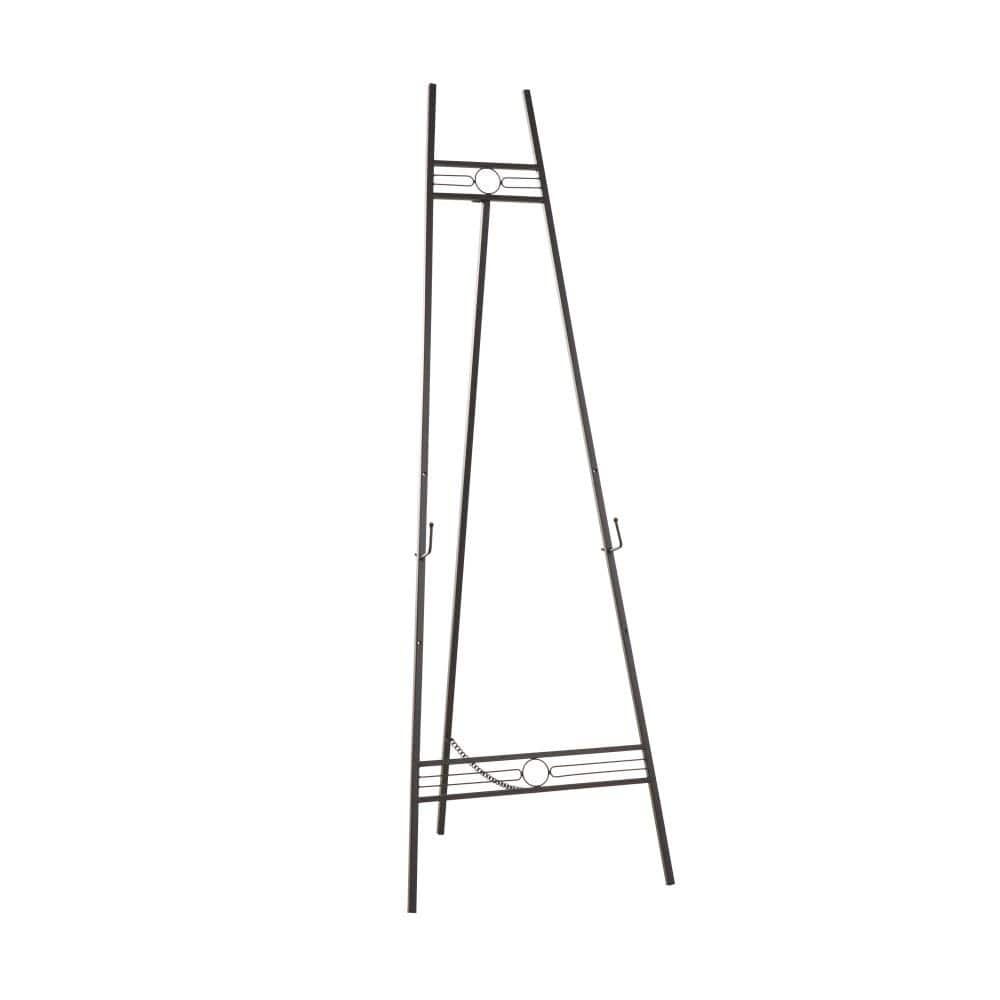Litton Lane Black Metal Tall Free Standing Adjustable Display Stand 3 ...