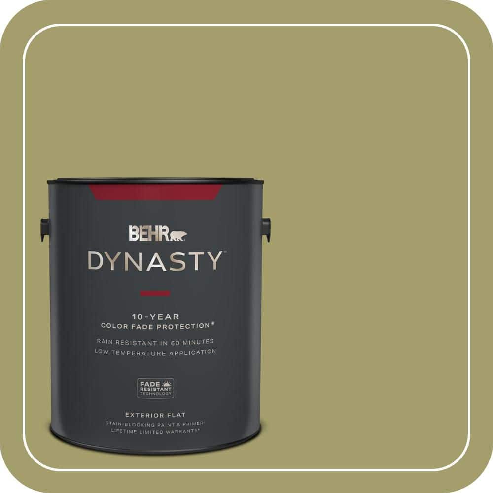 BEHR DYNASTY 1 gal. #S340-5 Farm Fresh Flat Exterior Stain-Blocking ...
