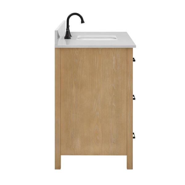 Runfine Lawford 48 in. Single Sink Freestanding Fluted Baltic Birch ...
