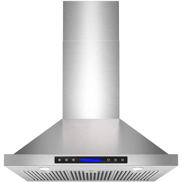 INATECK 36 in. 400 CFM Convertible Wall Mount Range Hood with Remote ...