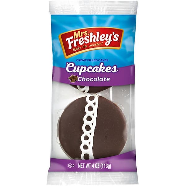 Mrs. Freshley's 4 oz. Mrs. Freshleys, Chocolate Cupcakes 121442 - The ...