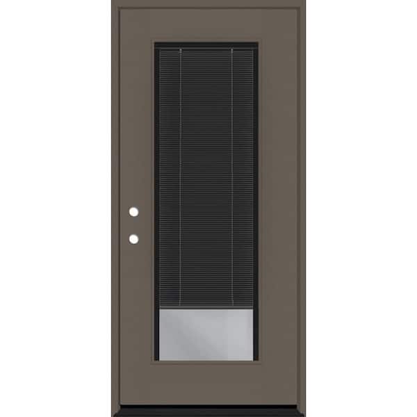 Steves & Sons Legacy 30 in. x 80 in. Full Lite Clear Glass Noir ...