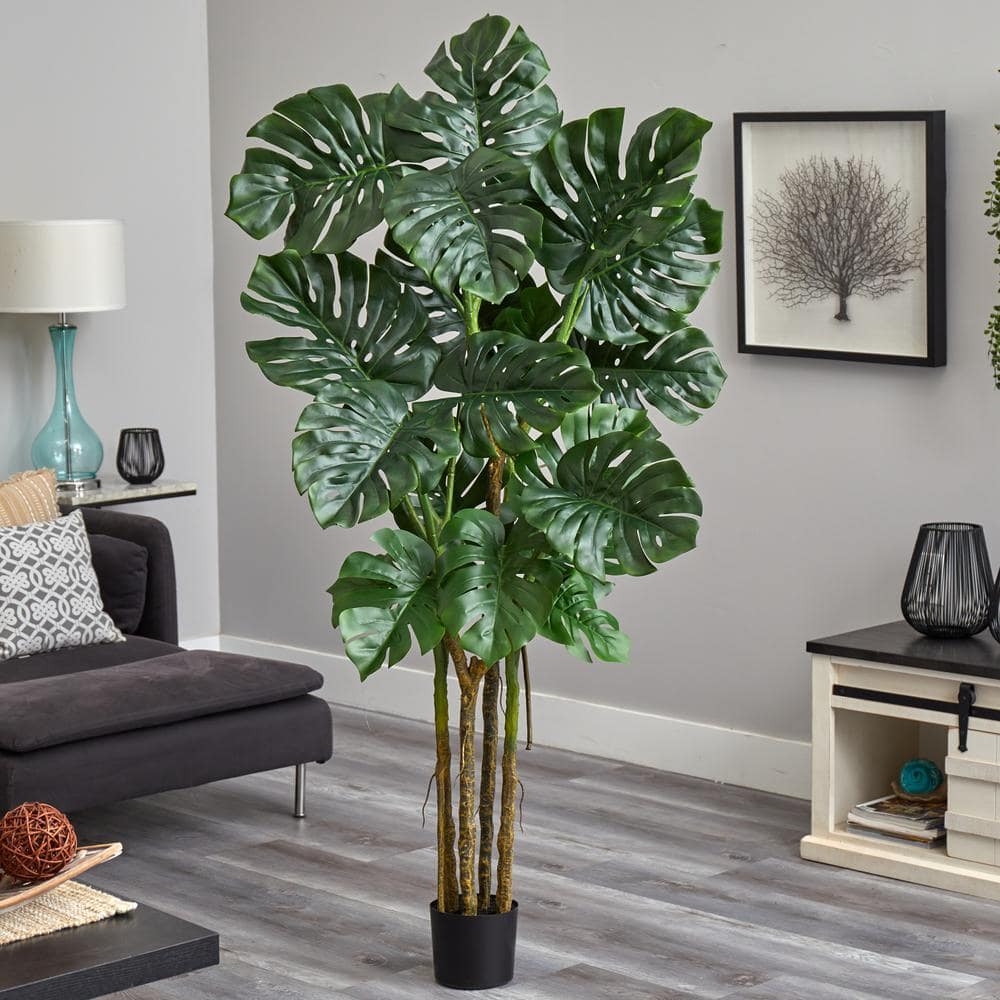 Nearly Natural 6 ft. Artificial Monstera Tree T2761 - The Home Depot