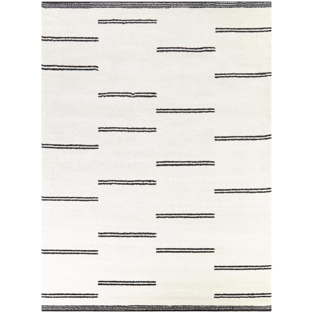 BALTA Ferrara Charcoal 8 ft. x 10 ft. Striped Area Rug 3095025 - The ...