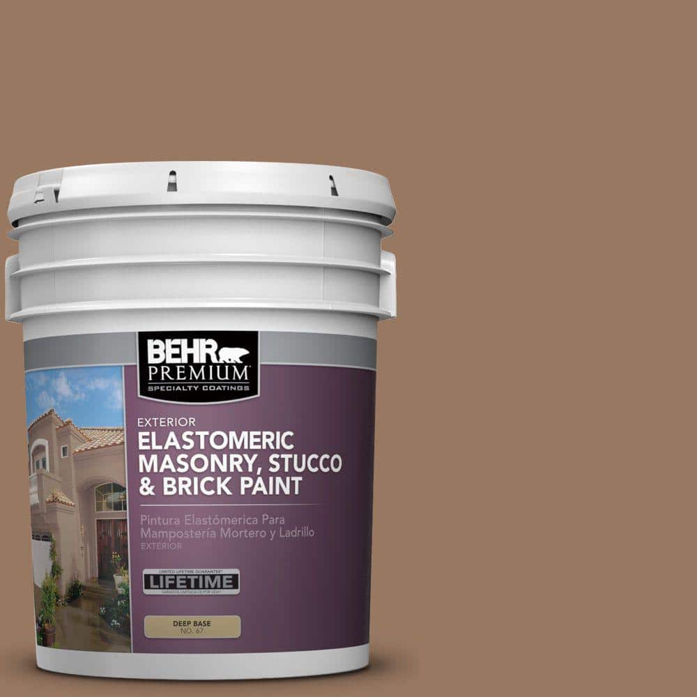 BEHR PREMIUM 5 gal. #MS-18 Clay Brown Elastomeric Masonry, Stucco and ...