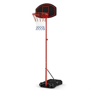 Afoxsos 5.4 ft. to 7 ft. H Adjustment Portable Basketball Hoop ...