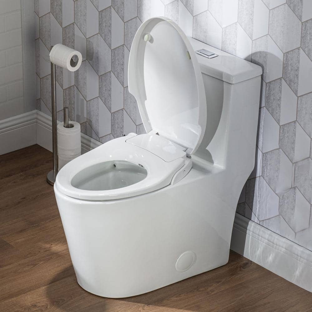 Casta Diva Elongated Bidet Toilet Combo Dual Flush 0.9/1.28 GPF in ...