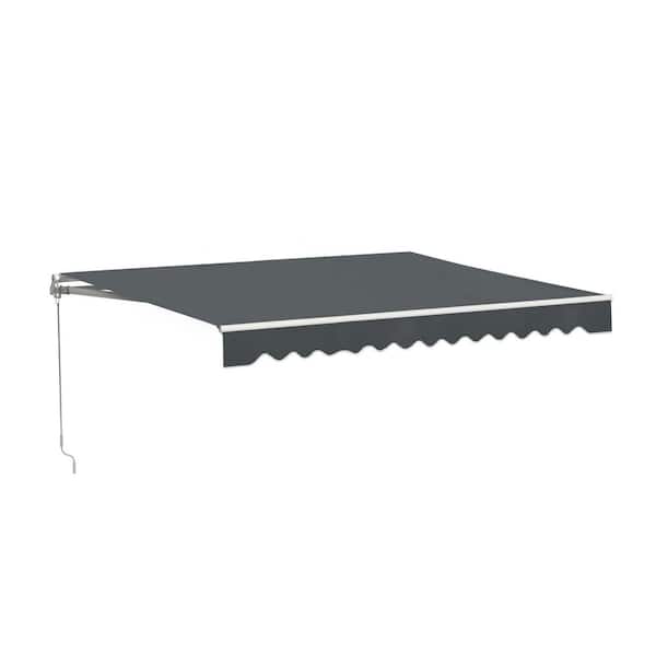 ALEKO 10 ft. Caribbean Polyester Manual Retractable Home Patio Canopy ...