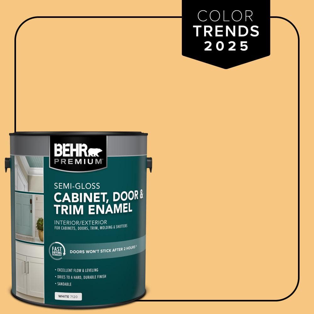 BEHR PREMIUM 1 gal. #PPU6-07 Jackfruit Semi-Gloss Enamel Interior ...
