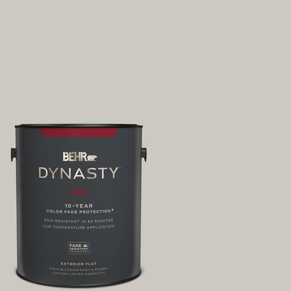 BEHR DYNASTY 1 gal. Designer Collection #DC-008 Gratifying Gray Flat ...