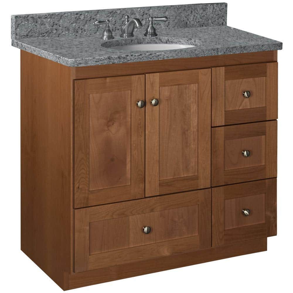Simplicity by Strasser Shaker 36 in. W x 21 in. D x 34.5 in. H Bath ...