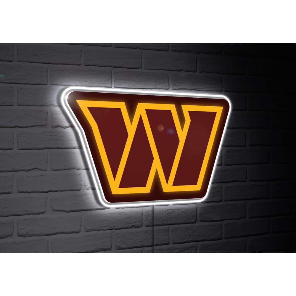 Evergreen Washington Commanders Team Logo Shaped Plug in LED Lighted ...