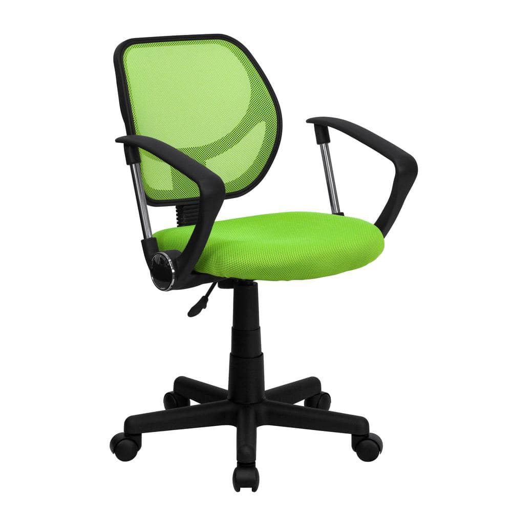 Flash Furniture Green Mesh Swivel Task Chair with Arms WA3074GNARM ...