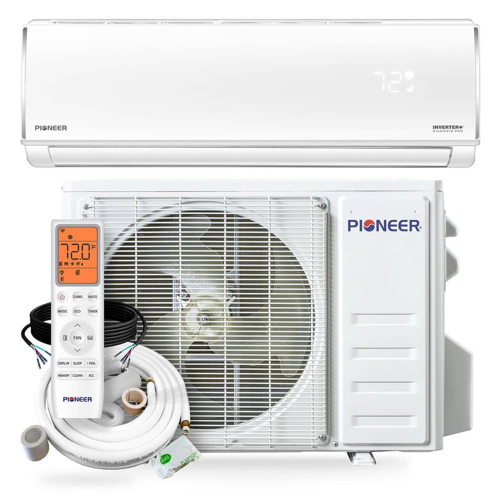 Pioneer Diamante Pro Low-Ambient 1-Zone 36,000 BTU 19 SEER2 Ductless ...