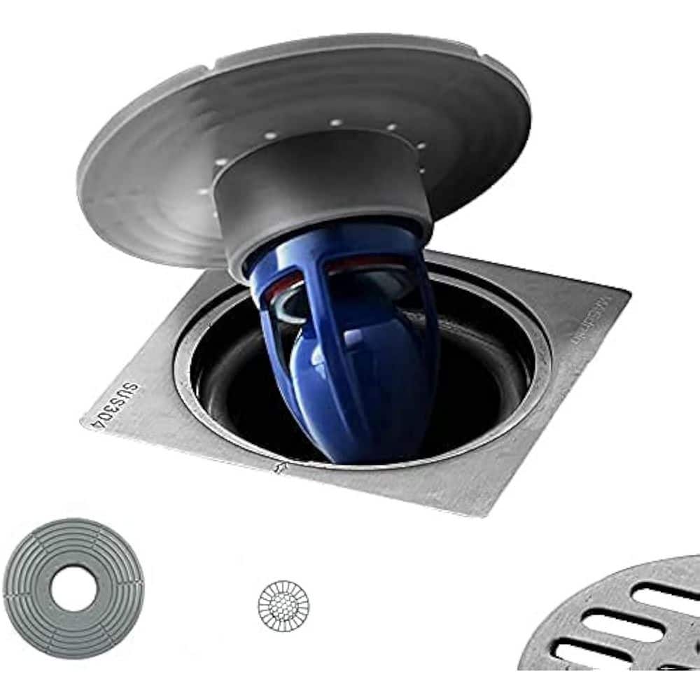Wudkey 1-Piece Floor Drain Core with Magnetic Backflow Prevention ...