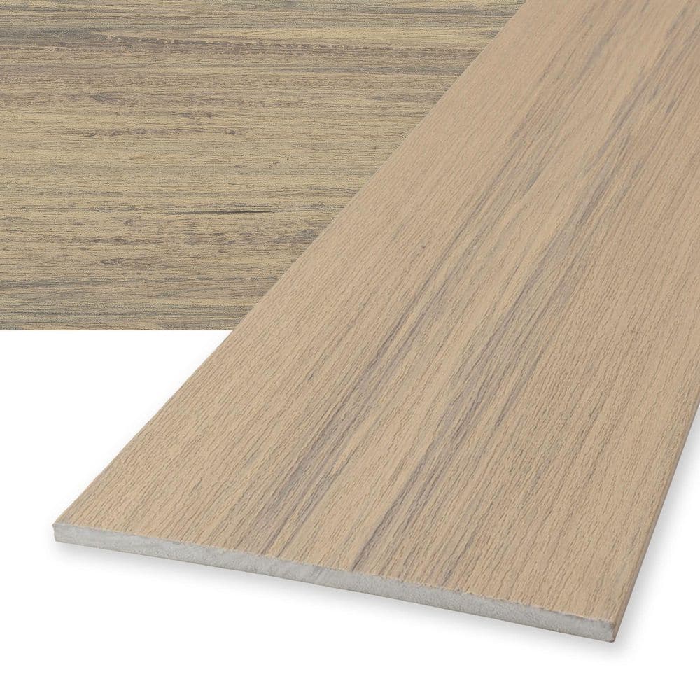 Deckorators Voyage 1/2 in. x 12 in. x 12 ft. Costa Brown Composite ...