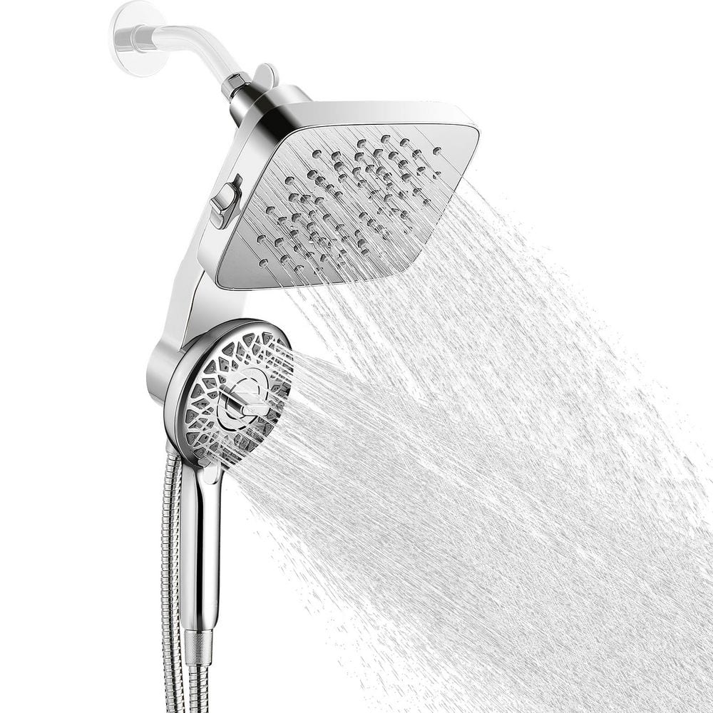Heemli Magnetic 2-in-1 5-Spray Adjustable Dual Shower Heads Wall Mount ...